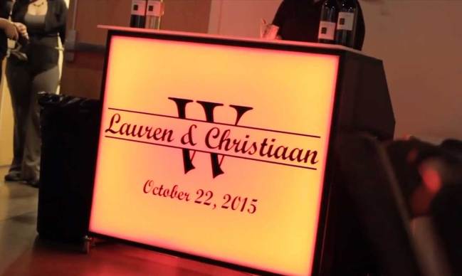 LED Lighted Portable Bar on Wheels for Events & Mobile Bartending - 5'