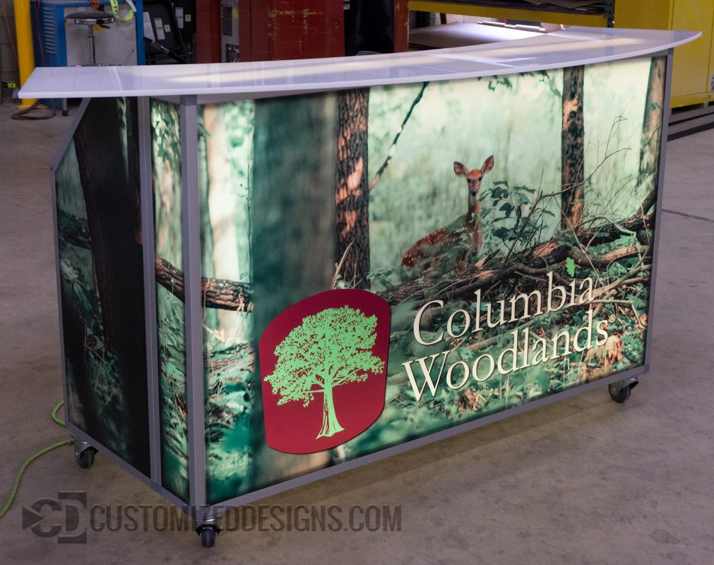 How your portable bar branding will look with LED lighting Portablebar.com