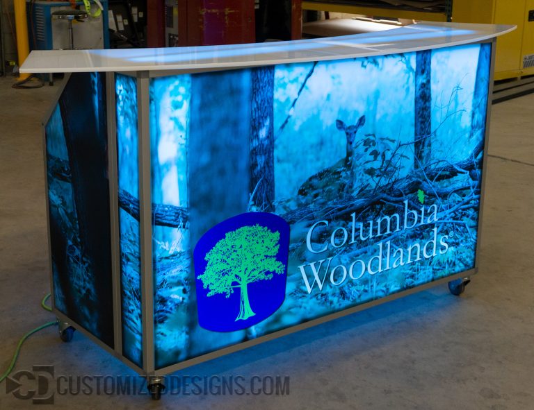 How your portable bar branding will look with LED lighting Portablebar.com