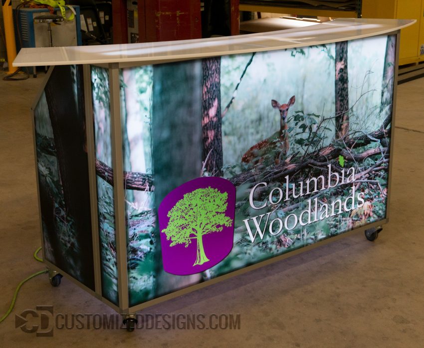 How your portable bar branding will look with LED lighting Portablebar.com