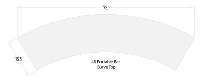 Curve Top for 48" Portable Bar - Portable Bars